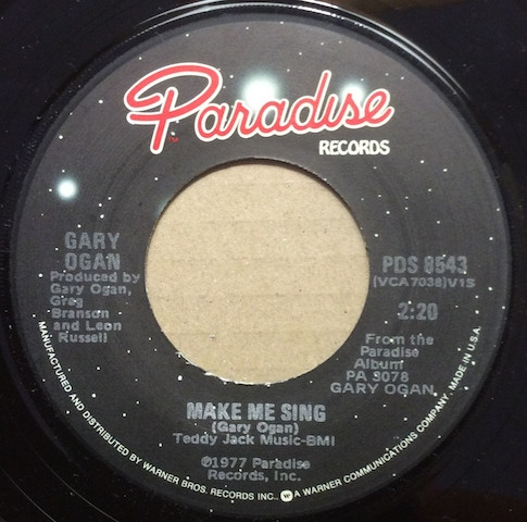 【楽天市場】【中古】加7" Gary Ogan Make Me Sing PDS8543 Paradise Records (8 ...