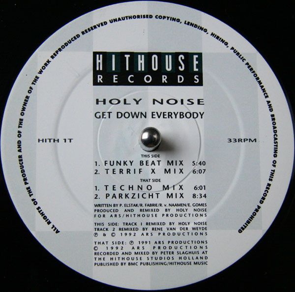 【楽天市場】【中古】ベルギー12” Holy Noise Get Down Everybody (Remixes) HITH1T ...