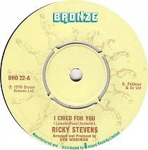 【楽天市場】【中古】英7" Ricky Stevens I Cried For You BRO22 Bronze /00080：レコードシティ ...