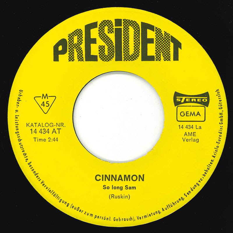 【楽天市場】【中古】7” Cinnamon So Long Sam / Broken Hearted Me, 14434AT ...