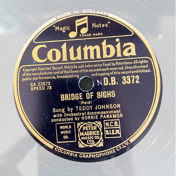 【楽天市場】【中古】英78RPM/SP Teddy Johnson Bridge Of Sighs / You, You, You ...