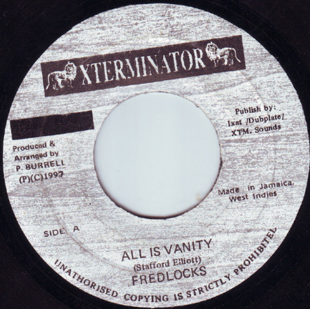 【楽天市場】【中古】ジャマイカ7" Fred Locks All Is Vanity NONE XTerminator /00080：レコード ...