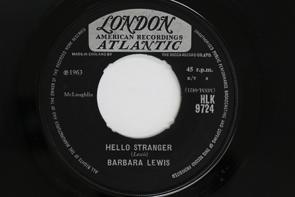 【楽天市場】【中古】英7” Barbara Lewis Hello Stranger / Think A Little Sugar ...