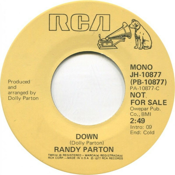 【楽天市場】【中古】米7” Randy Parton Down JH10877 RCA /00080：レコードシティ 楽天市場店
