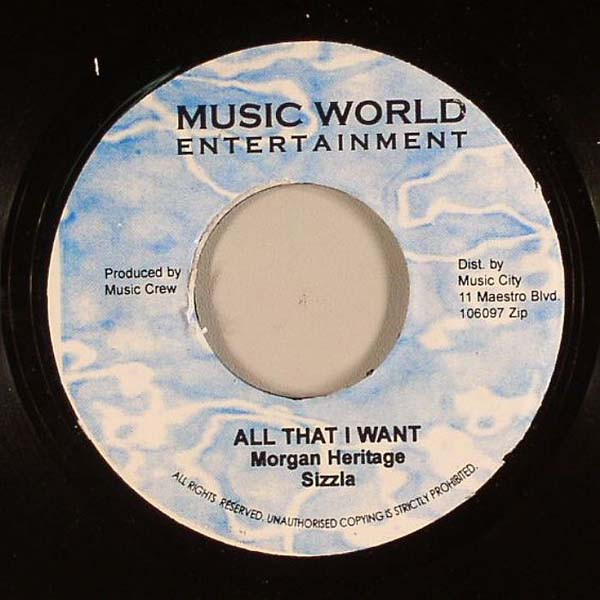 【楽天市場】【中古】ジャマイカ7" Morgan Heritage & Sizzla / Franky J. All That I Want ...