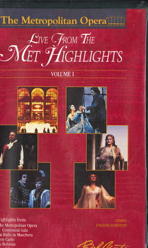 【楽天市場】【中古】米VHS Metropolitan Opera Live From The Met Highlights Volume1 ...