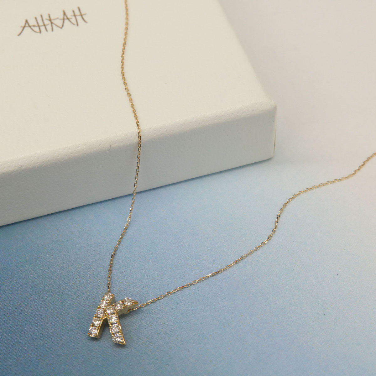 【楽天市場】【中古】美品 AHKAH アーカー プルミエトワール イニシャル｢K｣ K18YG ダイヤ0.22ct ネックレス ゴールド/レディース/1.1g/アクセサリー/小物：リサイクル ...