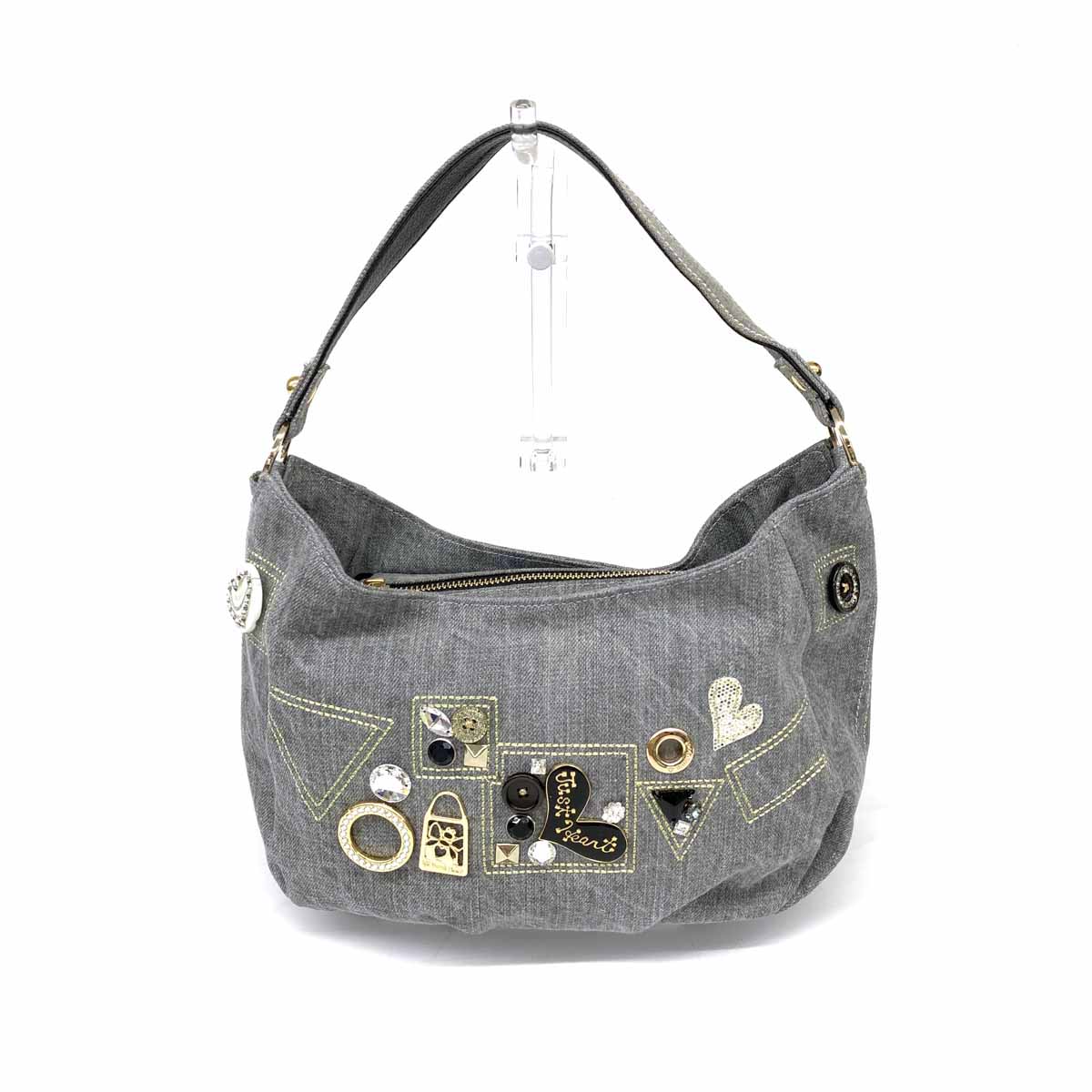 【楽天市場】Think Bee シンクビー ハンドバッグ 美品 グレー デニム ラインストーン レディース 肩掛け bag 鞄 【中古 ...