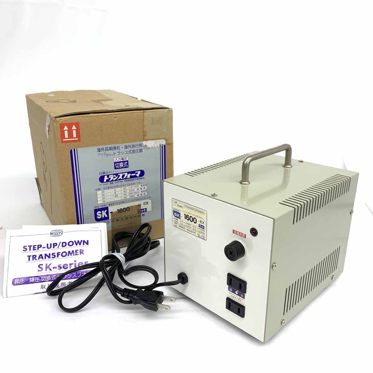 【楽天市場】NISSYO 日章 トランスフォーマー 変圧器 ジャンク品 SK-1600-EX ホワイト 家電 【中古】：リサイクル ティファナ