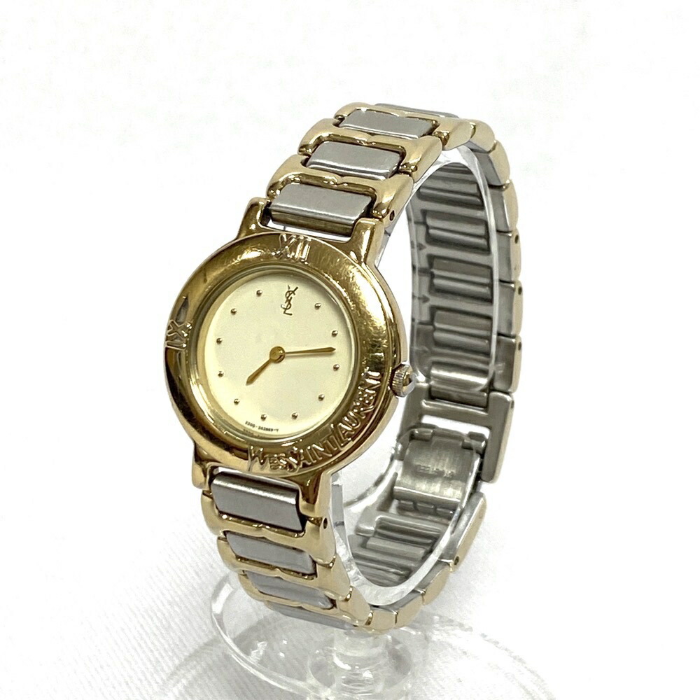 【楽天市場】YvesSaintLaurent(YSL) イヴサンローラン 腕時計 クオーツ 良好 ゴールドカラー レディース ウォッチ ...