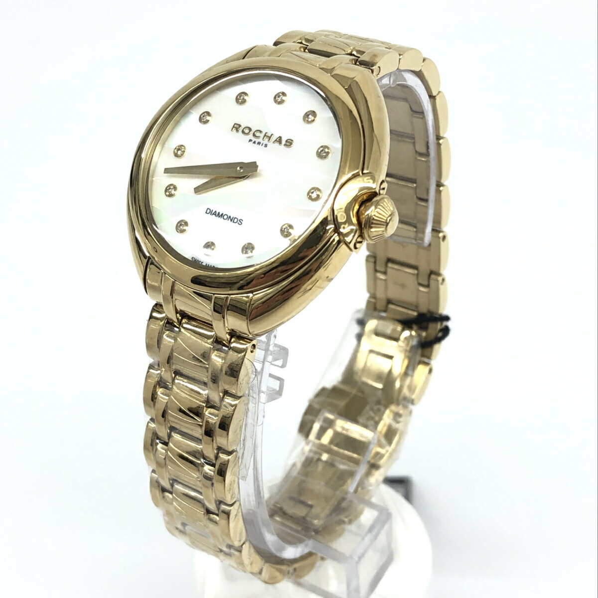 【楽天市場】ROCHAS ロシャス ダイヤモンド 腕時計 クオーツ 新品同様 ゴールドカラー SS シェル レディース ウォッチ watch ...
