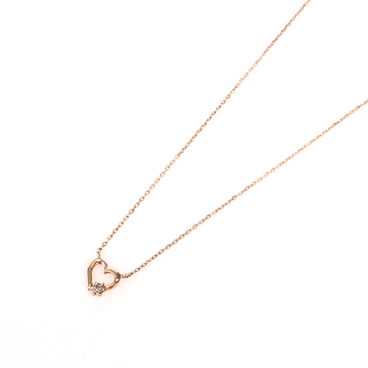 【楽天市場】Samantha Tiara サマンサティアラ ネックレス 良好 ゴールドカラー ダイヤ0.01ct/K10PG ハート レディース 総重量:0.5g チョーカー ペンダント ...