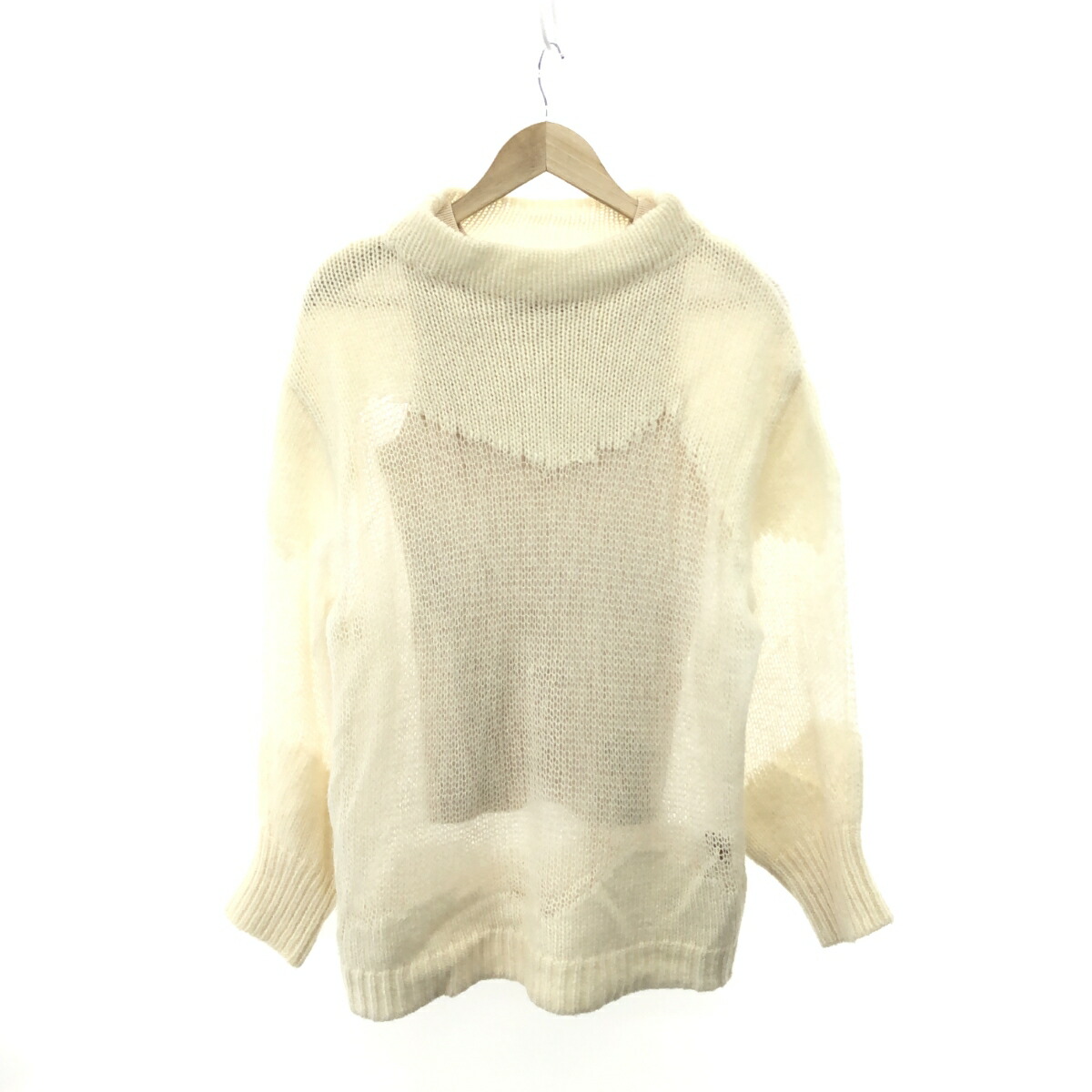 【楽天市場】AMERI アメリ UND MOHAIR WAVE LINE KNIT TOP 22AW モヘヤニット サイズ:表記なし 02220170460 ホワイト セーター 定価￥21. ...