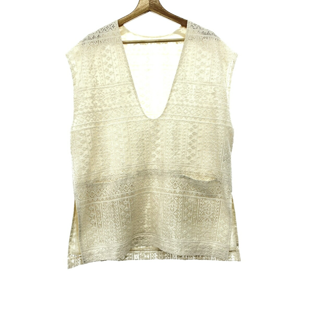 【楽天市場】BEARDSLEY ビアズリー 22SS ブラウス サイズ:F BEZ1021304A0005 ホワイト 綿 レディース レースプルオーバーベスト トップス 【中古】：リサイクル ...