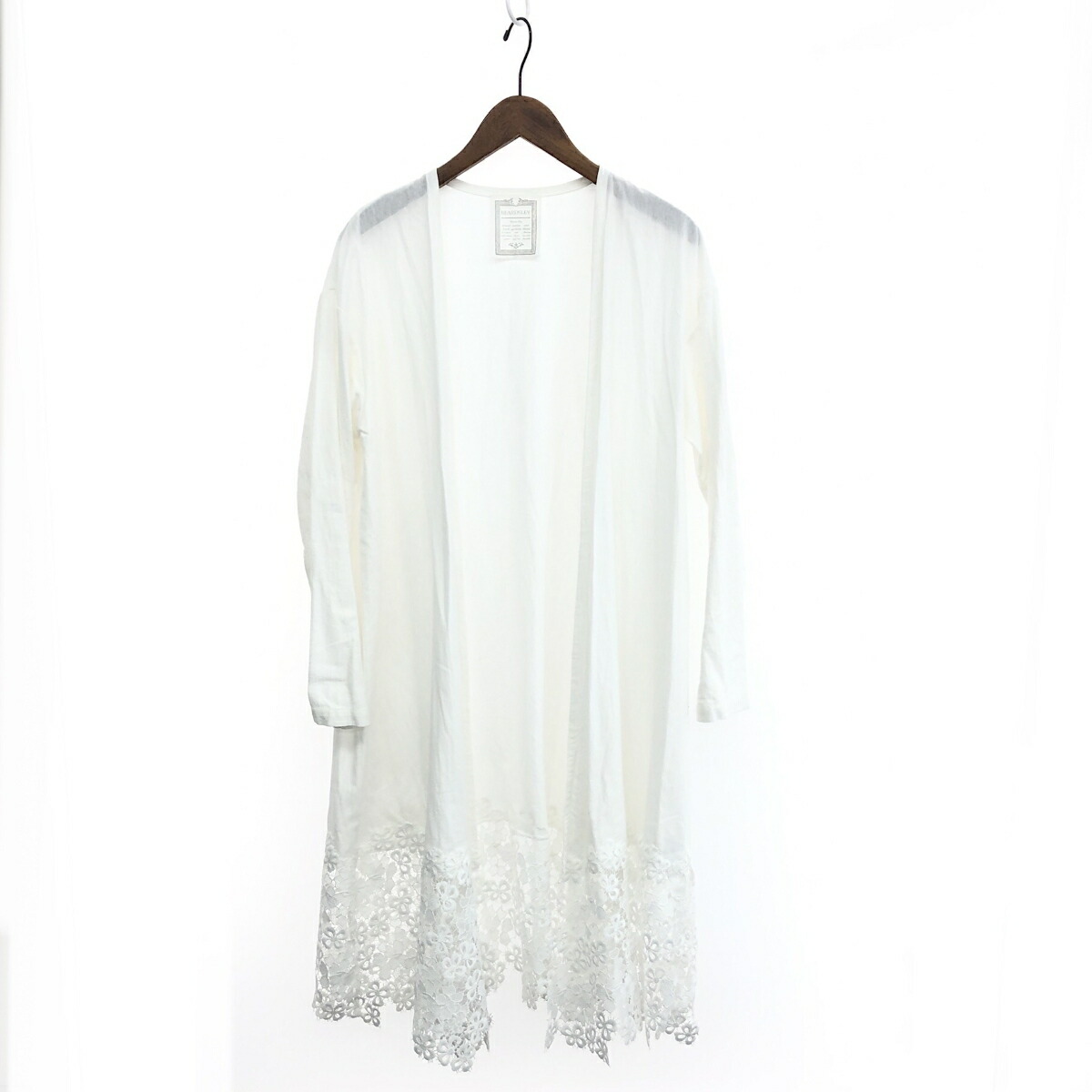 【楽天市場】BEARDSLEY ビアズリー 裾レース羽織 22SS カーディガン BEZ1022104A ホワイト レディース トップス 羽織り 【中古】：リサイクル ティファナ