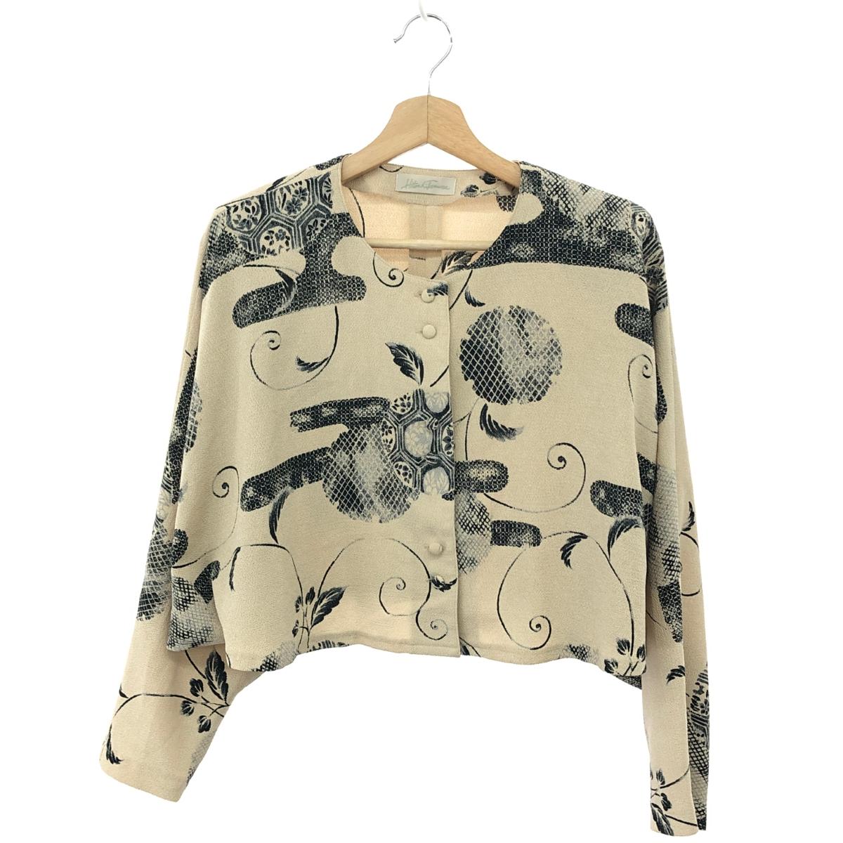 【楽天市場】Hitoshi Tamura ヒトシタムラ 詩仙堂 シセンドウ ちりめん 鹿の子 和柄 ドルマンジャケット 良好 ベージュ ...