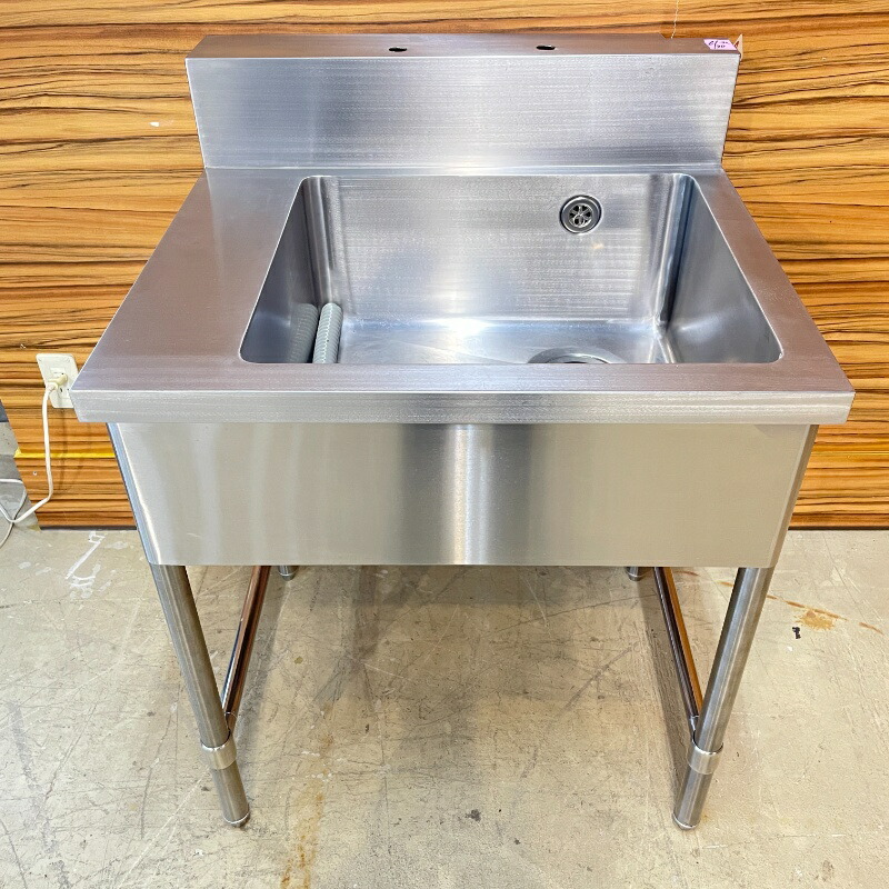 【楽天市場】北海道･九州･沖縄･離島追加送料有【中古】 業務用 ステンレス 1槽シンク BG付 幅750×奥行700×高850mm (No ...