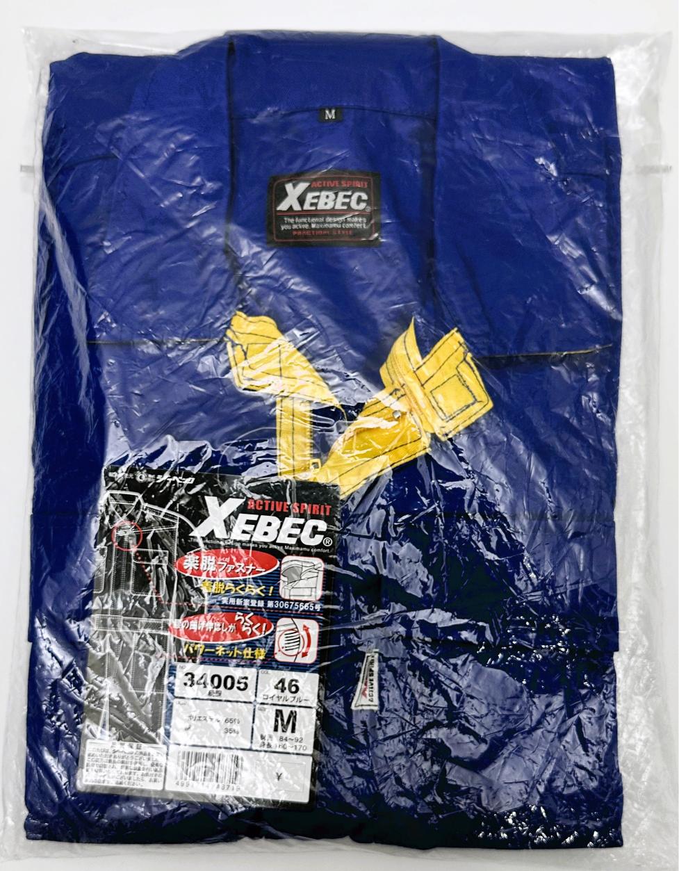 【楽天市場】【中古品】ジーベック（XEBEC） 配色ツナギ服 ロイヤルブルー M 34005-46サイズ：M 未着用品 ：RECYCLESHOPあいうえお