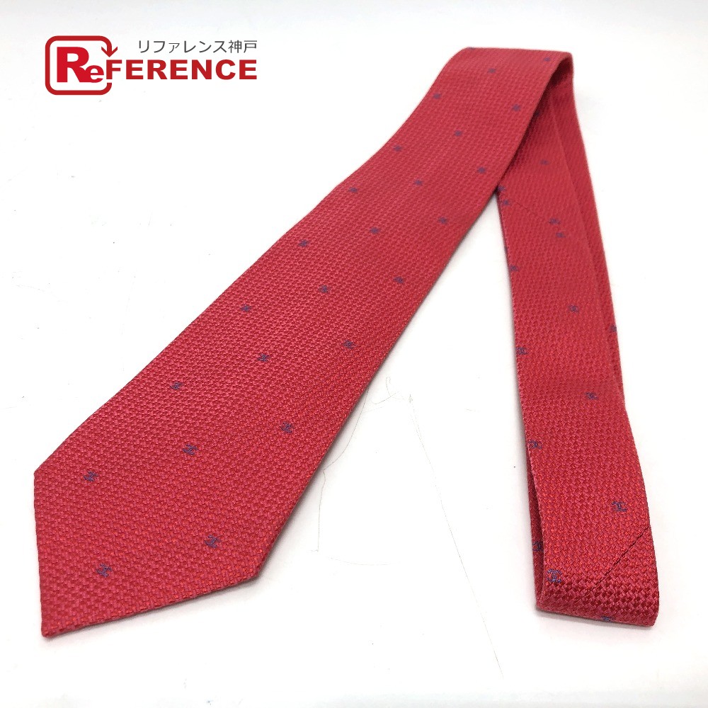 【楽天市場】CHANEL シャネル 小柄 ココマーク 総柄 ネクタイ シルク メンズ レッド 【中古】：ブランドショップ リファレンス