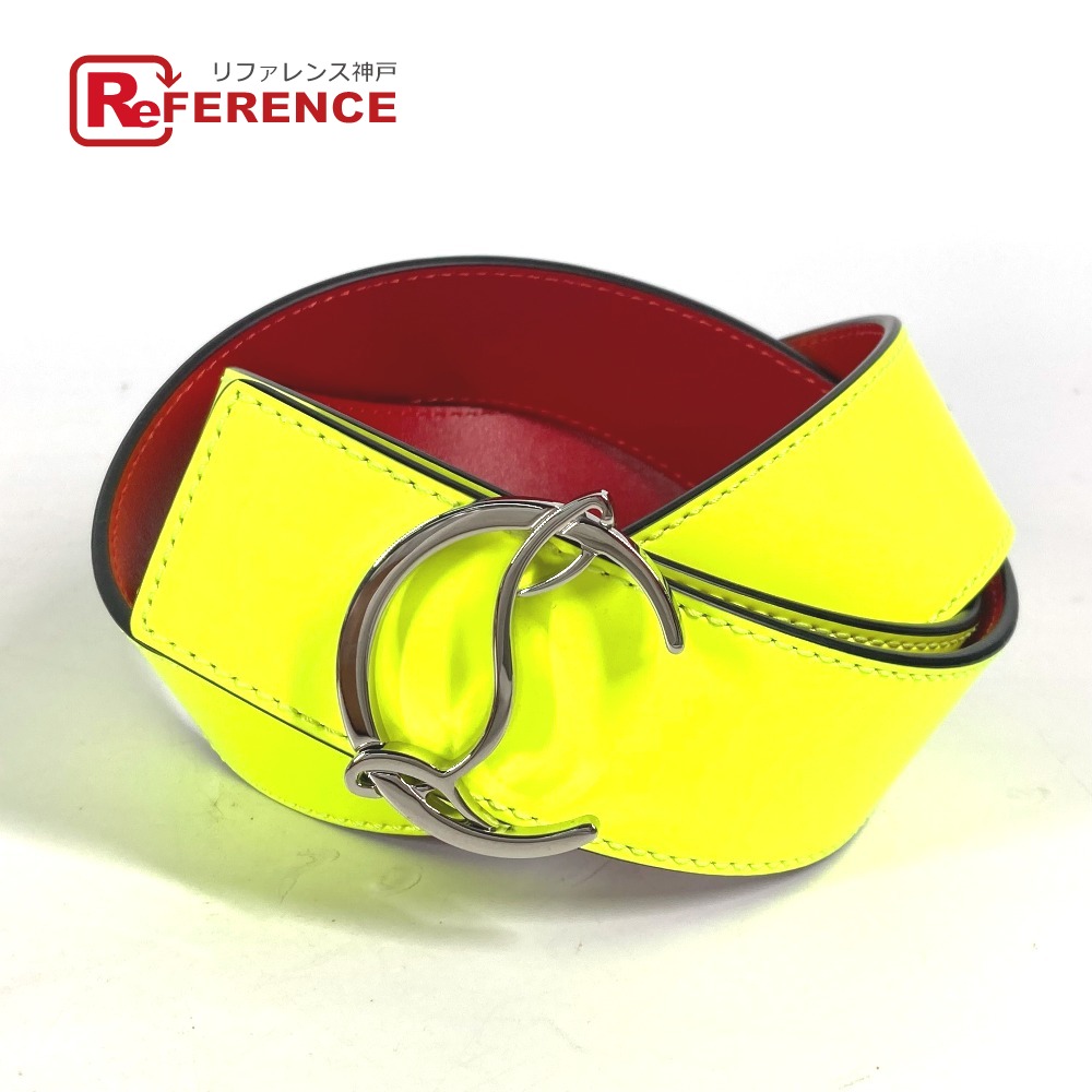 【楽天市場】Christian Louboutin クリスチャンルブタン 1205285 CL ロゴ ベルト レザー メンズ イエロー 未使用 ...