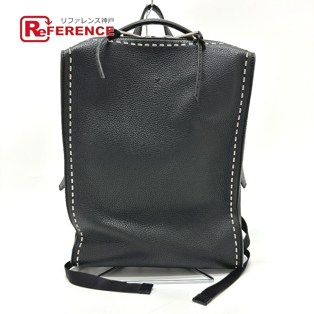 【楽天市場】FENDI フェンディ 7VZ022 セレリアライン バックパック カバン リュックサック レザー メンズ ブラック 【中古 ...