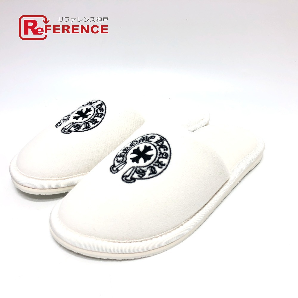 【楽天市場】CHROME HEARTS クロムハーツ ホースシューホテルスリッパ サンダル スリッパ サンダル コットン メンズ ホワイト 未 ...