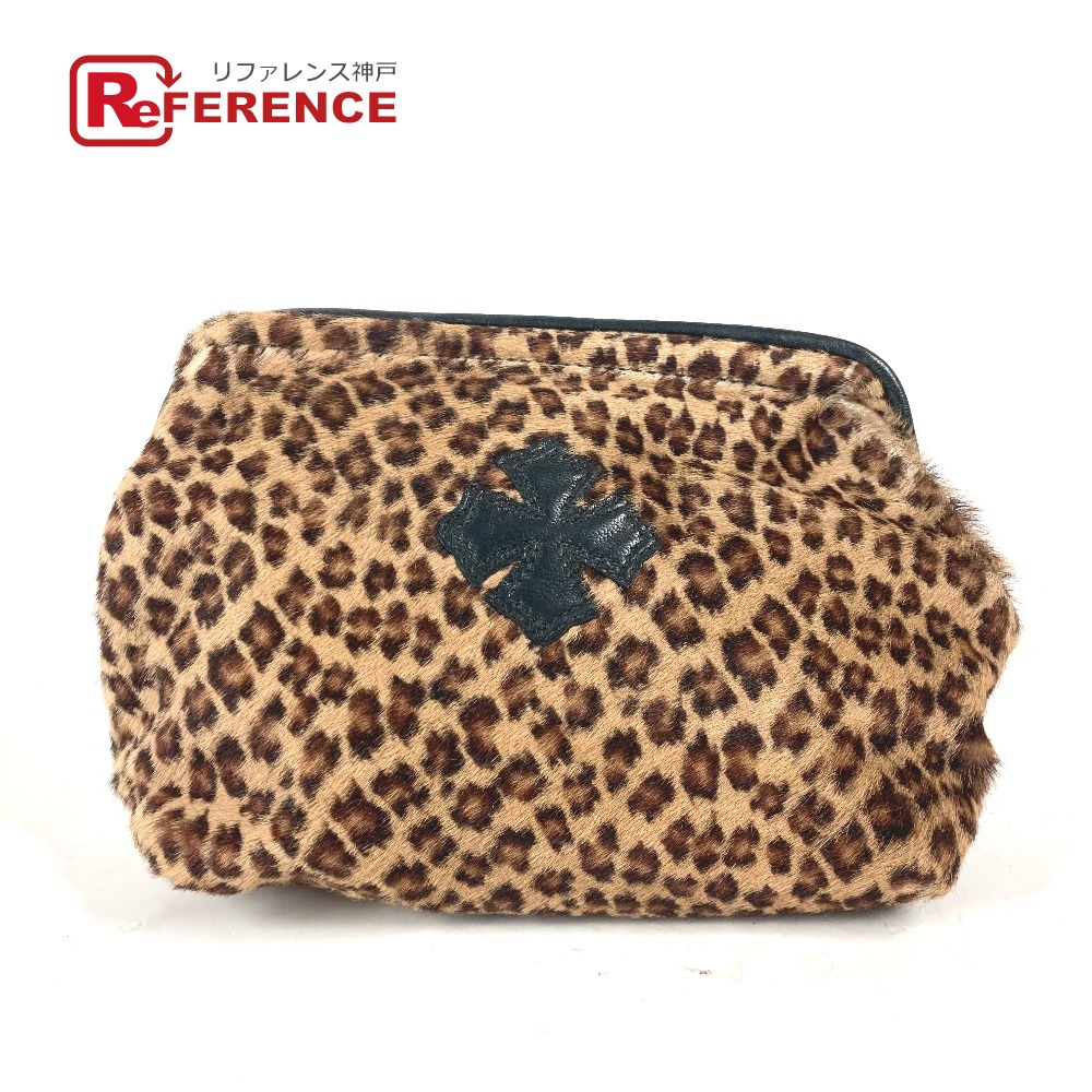 【楽天市場】CHROME HEARTS クロムハーツ クロス レオパード 豹柄 ヒョウ メイクポーチ 化粧ポーチ ポーチ ハラコ レディース ...