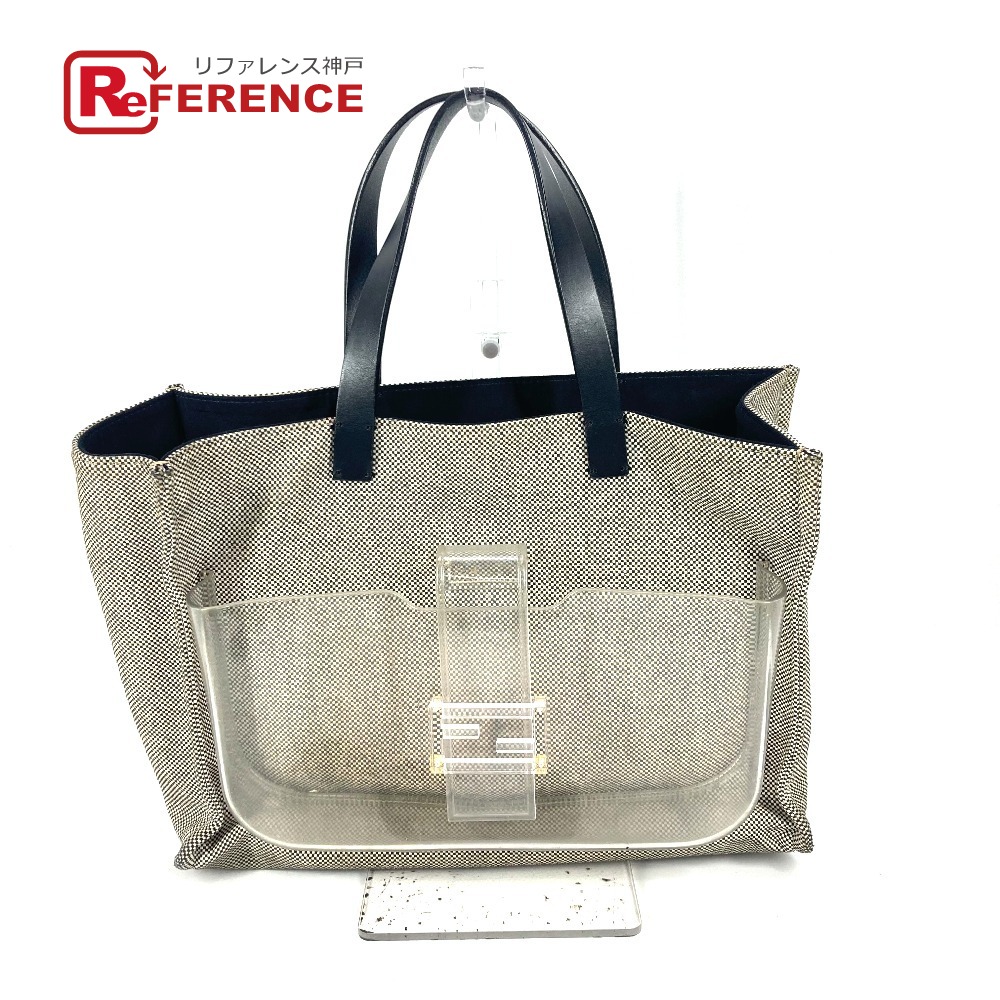 【楽天市場】FENDI フェンディ ポーチ付き ロゴ クリアポケット 肩掛け カバン トートバッグ ショルダーバッグ キャンバス ユニセックス ...