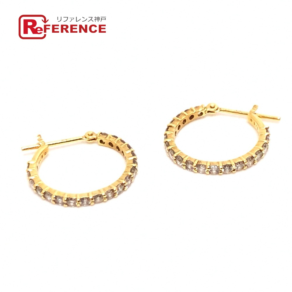 【楽天市場】jewelry ジュエリー K18 D0.50ct D0.50ct ループ ピアス 小物 アクセサリー ピアス K18YG レディース ゴールド 【中古】：ブランドショップ リファレンス