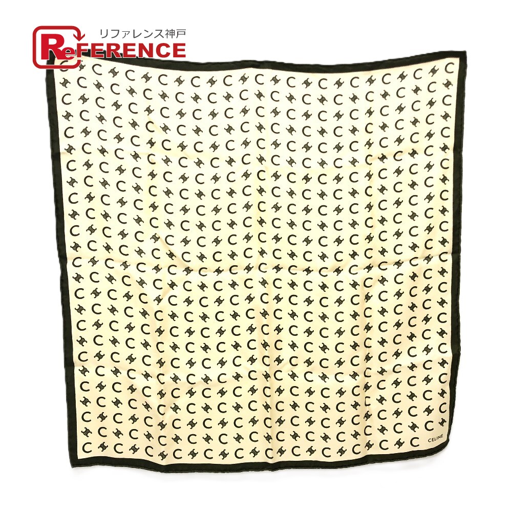 【楽天市場】CELINE セリーヌ トリオンフ 総柄 バンタナ ハンカチ スカーフ スカーフ シルク レディース グリーン 【中古】：ブランド ...