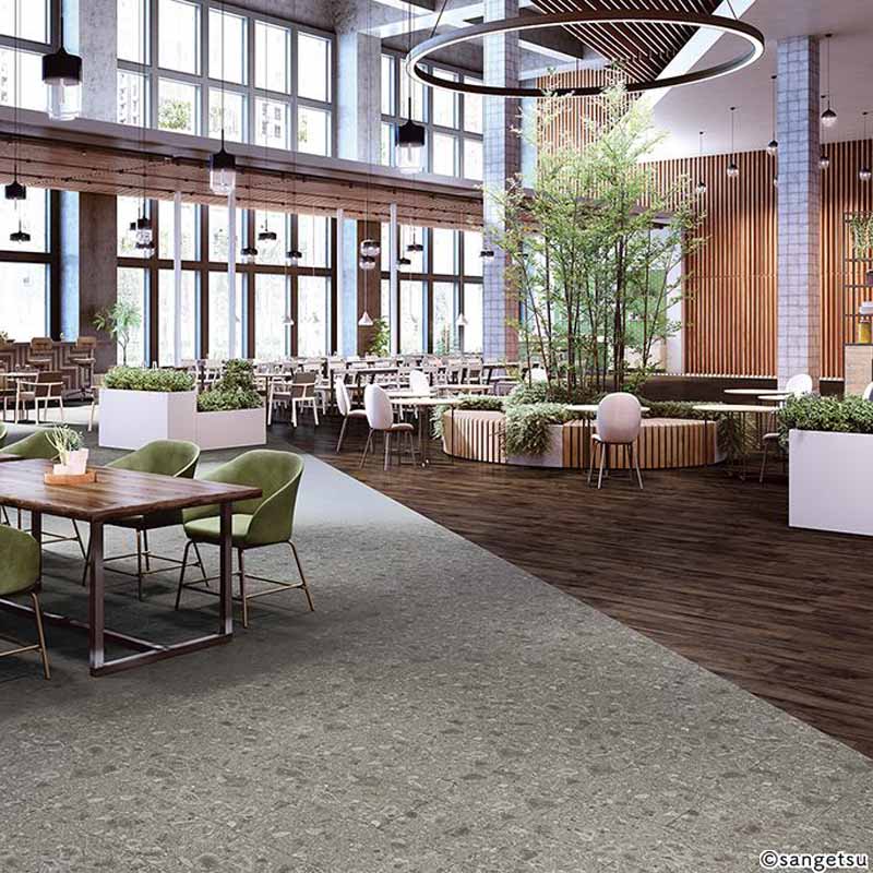 【楽天市場】フロアタイル サンゲツ KT-2026,KT-2027,KT-2028 ワックスフリータイル グロッサチェッポWF 1枚から販売します 304.8×609.6×2.5mm 参考：1 ...