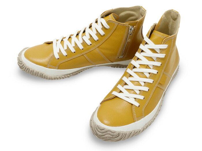 【楽天市場】【スピングル公式楽天市場店】SPINGLE SPM-443 Mustard スピングル SPM-443 マスタード 革 スニーカー ...