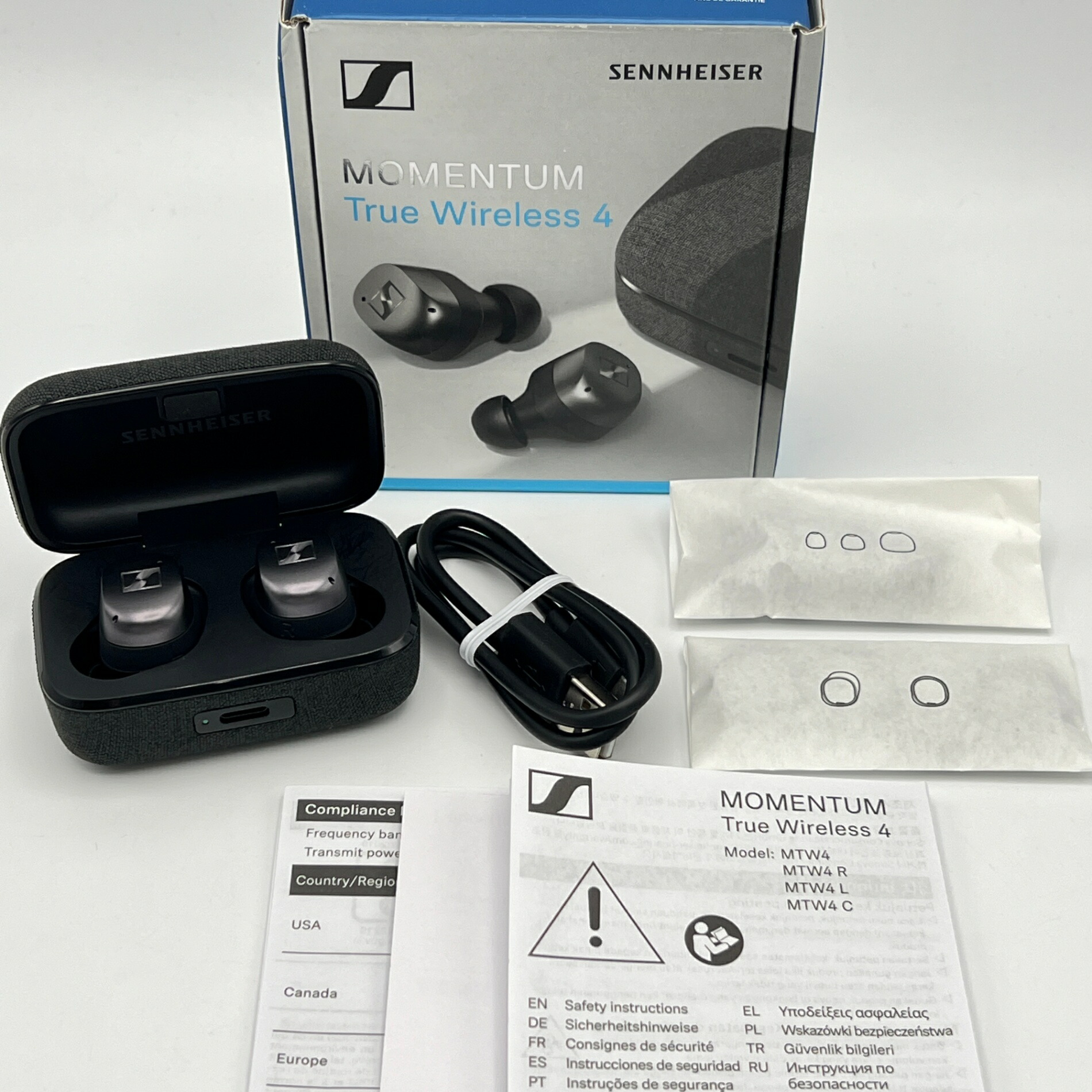 【楽天市場】【美品】SENNHEISER MOMENTUM True Wireless 4 MTW4-BLACK-GRAPHITE ノイズキャンセリング対応 ワイヤレスイヤホン ゼンハイザー ...