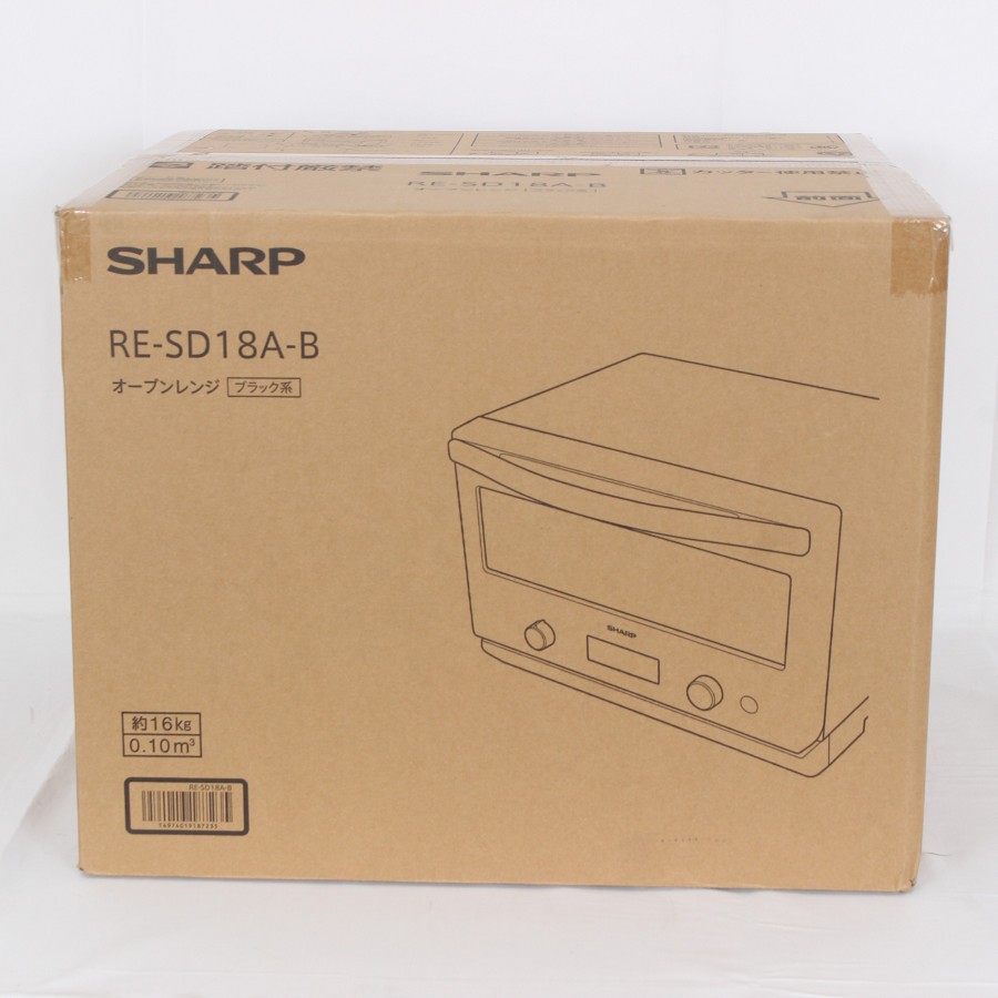 【楽天市場】【ポイント2倍！お買い物マラソン】【未使用】SHARP RE-SD18A-B オーブンレンジ 18L 縦開き ブラック系 シャープ 本体：リファン楽天市場店