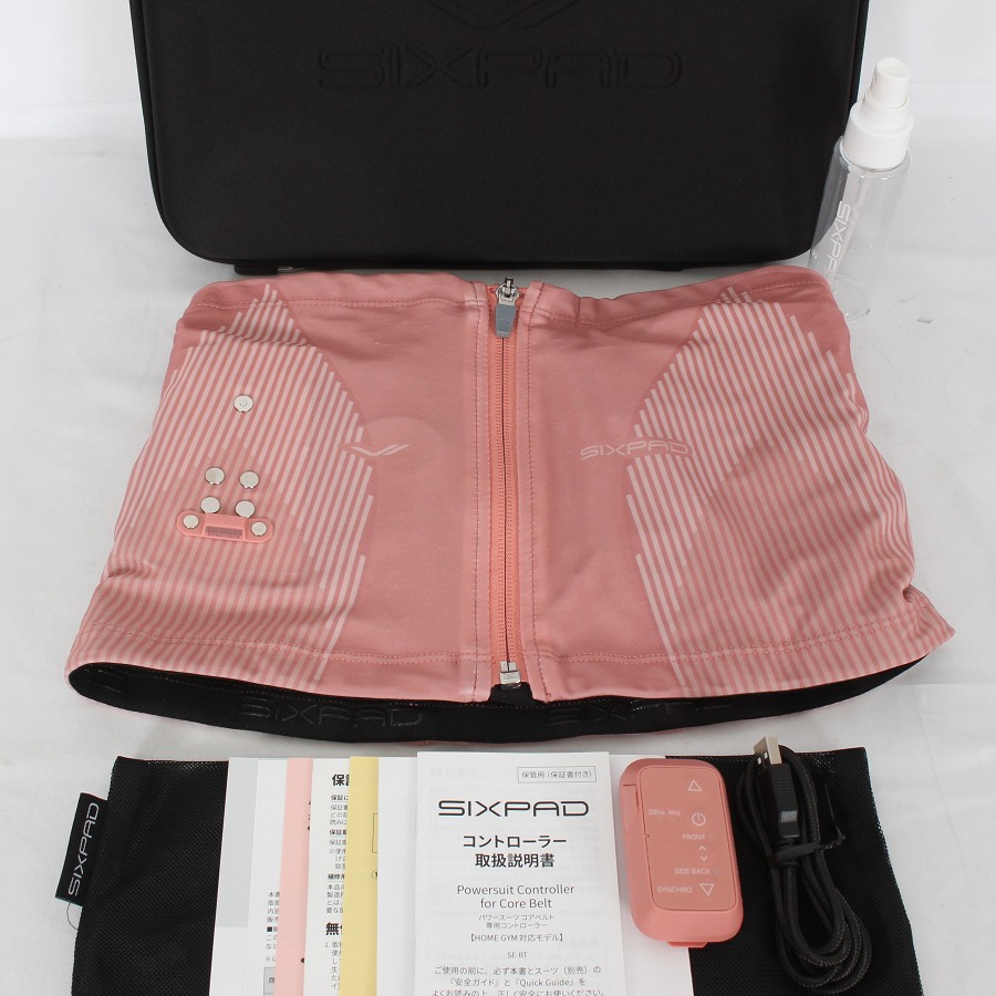 【楽天市場】【5と0のつく日！当店ポイント3倍】【美品】MTG SIXPAD Powersuit Core Belt SE-BS-05B-M ピンク リモコンセット EMS シックスパッド ...