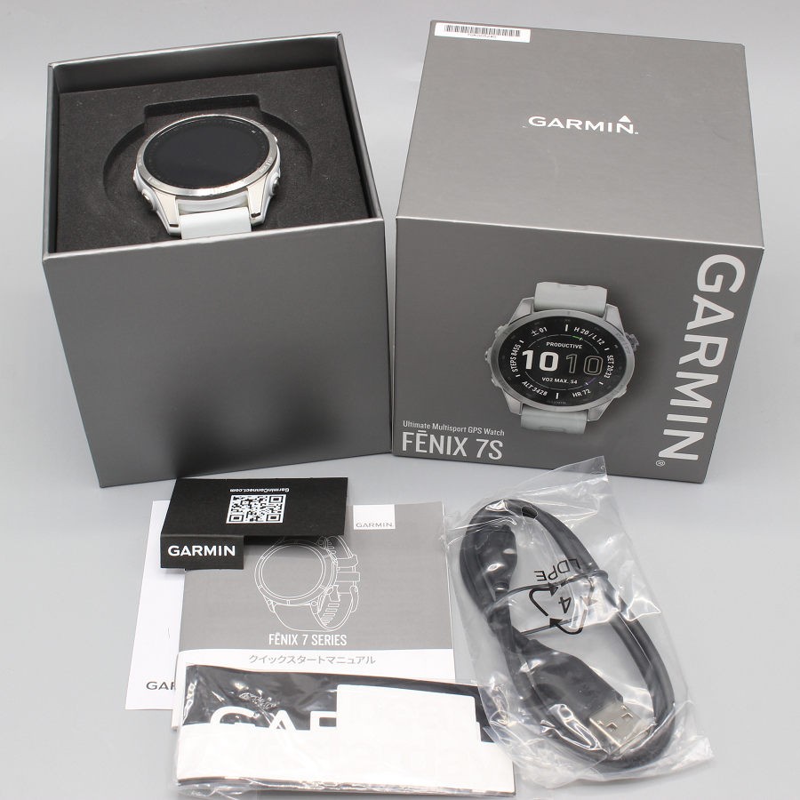 【楽天市場】【新春ポイントアップ祭！ポイント2倍&クーポン】GARMIN fenix 7S Silver/Whitestone 010 ...