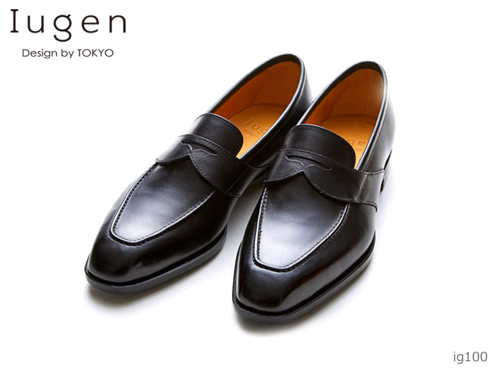 【楽天市場】Iugen IG100 イウゲン ペニーローファー 靴 正規品 ボロネーゼ マッケイ製法 ブラック 革底：高級靴有名メーカー店REGALO