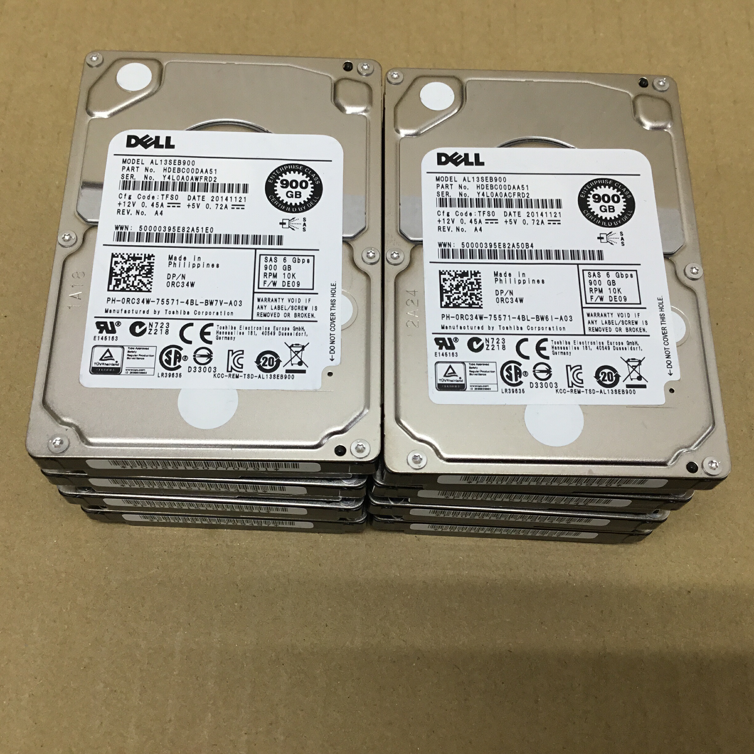 【楽天市場】【中古】 DELL 8台セット サーバー内蔵ハードデイスク AL13SEB900 900GB 2.5インチ SAS2.0 6Gb ...