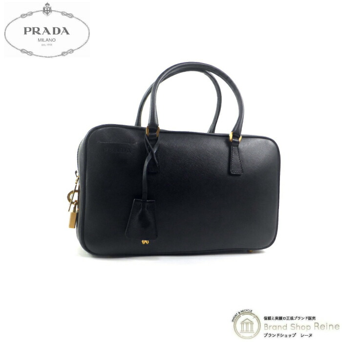 【楽天市場】プラダ （PRADA） サフィアーノ SAFFIANO LUX ハンドバッグ BN0198 NERO【美品】 中古：ブランドショップ Reine
