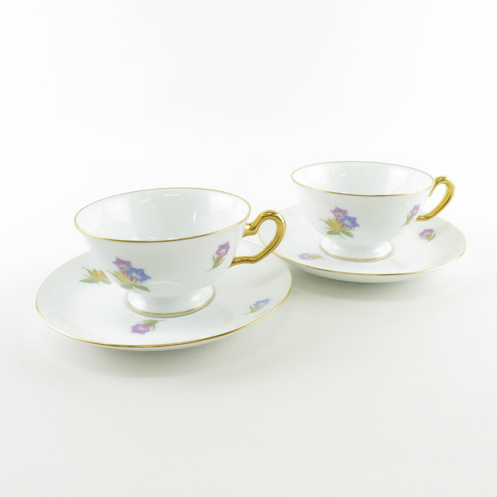 【楽天市場】美品 OKURA 大倉陶園 りんどう ティーカップ＆ソーサー 2客 ペア JR東海 記念品 SY7615D 【中古】：reMOVE ...