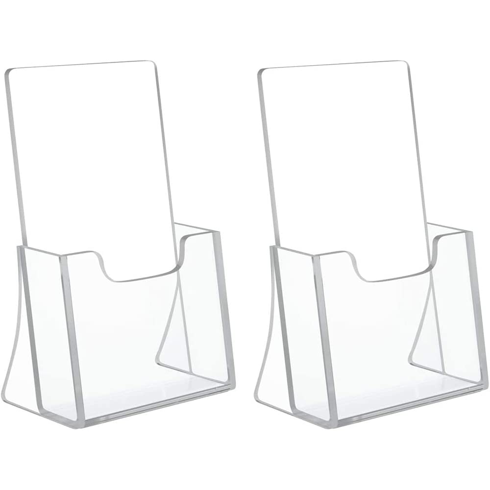 【楽天市場】XMSSAA アクリル カタログ・POP広告スタンド 2個セット 透明 A6縦型 カタログケース パンフレット立て 卓上用 ...