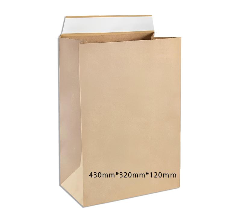 【楽天市場】【Uratan】宅配袋 超大LL 縦430mm*横320mm*マチ120mm ベロ部分60mm 120g宅配紙 マチ付き テープ ...