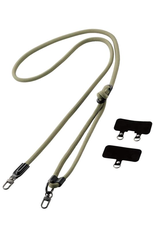 【楽天市場】[エレコム] スマホショルダー ショルダーストラップ 肩掛け ストラップホールシート付属 丸紐 8mm P-STSDH2R08 ...