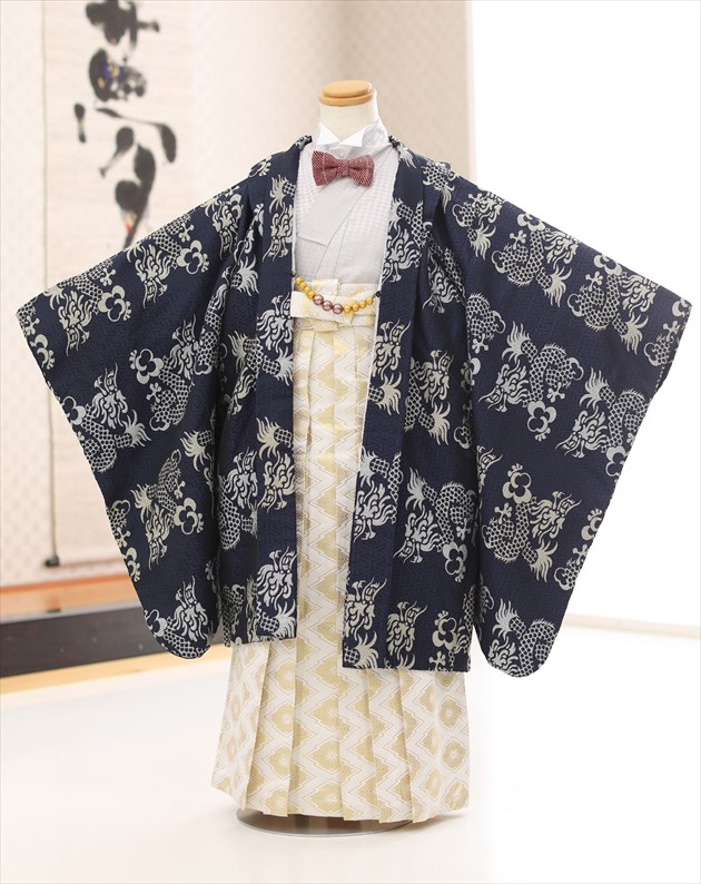 【楽天市場】6歳～8歳 男の子 着物レンタル d6059 和洋2wayスタイル 蝶ネクタイ 七五三のお兄ちゃん用【7歳前後男児】身長120cm ...