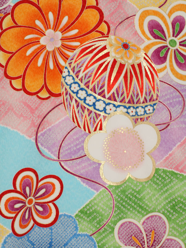 【楽天市場】【レンタル】産着女の子レンタル AM0071 水色 鞠 梅 産着 レンタル お宮参り 産着レンタル 祝着レンタル 初着 かわいい ...