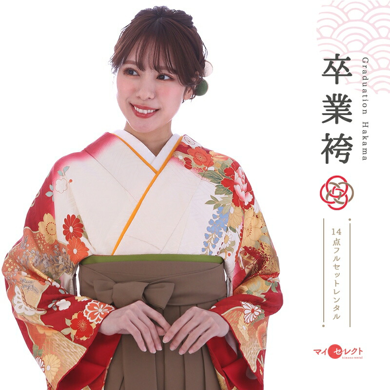 【楽天市場】袴 レンタル 卒業式 大学 セット 桂由美 ホワイト ブラウン mhfg_217 往復送料無料 振袖 大学生 短大 先生 教員 職員 学校 ブーツ丈対応 和装 礼装用 ハカマ ...