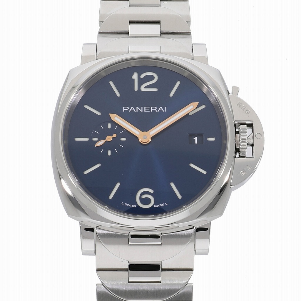 【楽天市場】[ローン48回無金利] パネライ ルミノール ドゥエ 42MM ブルー PAM01124 X番 メンズ 中古 送料無料 腕時計 ...