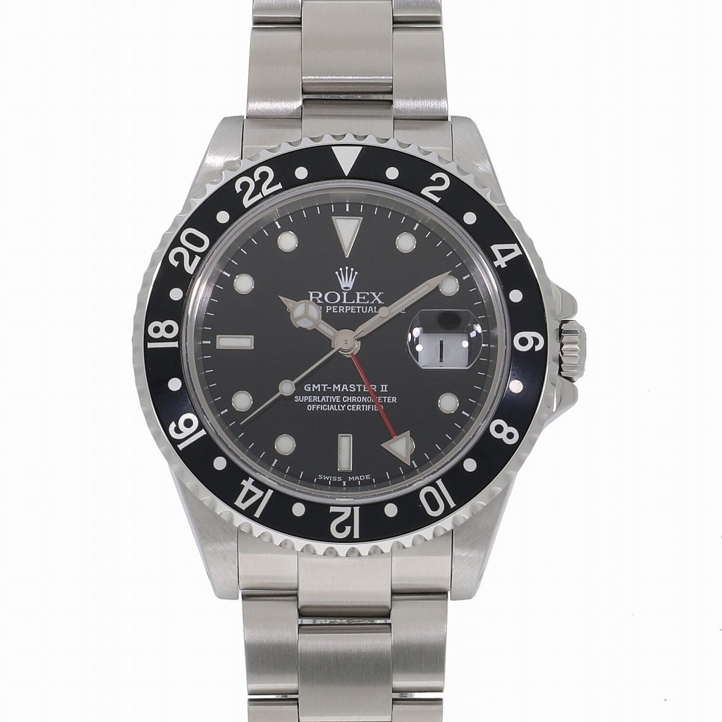 【楽天市場】[ローン48回無金利] ロレックス GMTマスターII ブラック 16710 K番 メンズ 中古 送料無料 腕時計：れんず 楽天市場店