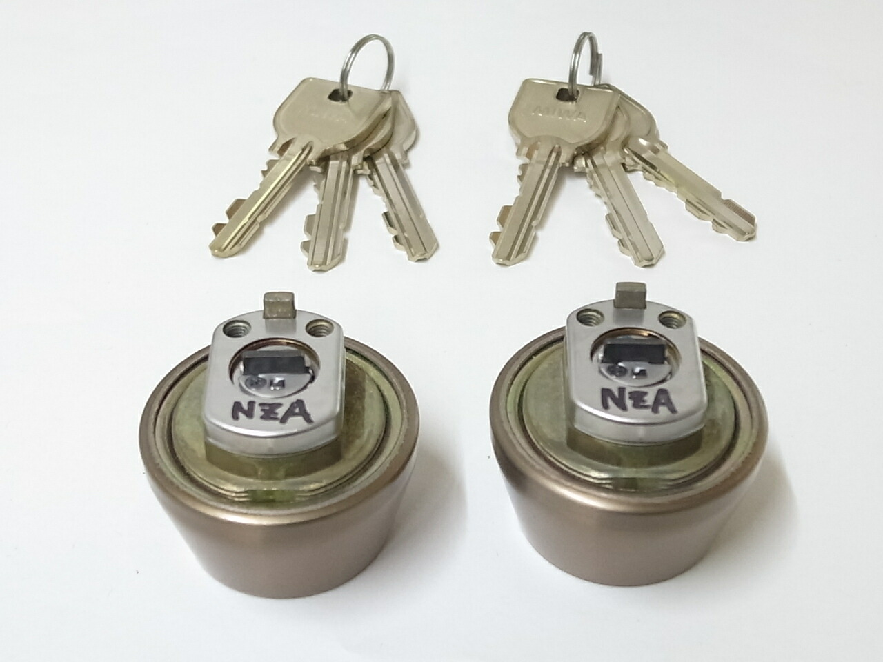 【楽天市場】U9LZ1取替用シリンダーCB色（ブロンズ色）2個同一（MCY-419 MCY419）裏のビスピッチ13ミリ☆☆MIWA ミワ 美和☆LZ☆MIWA ミワ 美和☆☆ 玄関 ドア 扉 ...