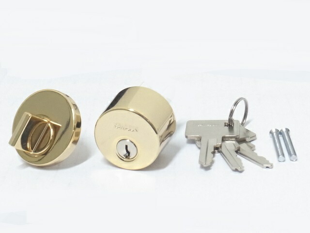 【楽天市場】カワジュン（KAWAJUN）LJ 丸型簡易錠 サムターンセット KLJ3CG ゴールド色：リプレ カギとドア廻り金物専門店
